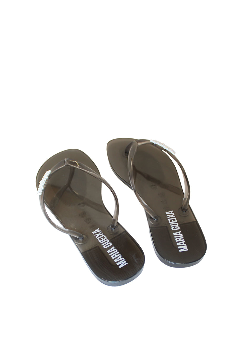 CHINELO TRANSPARENTE LOGO METAL MARIA GUEIXA - Maria Gueixa